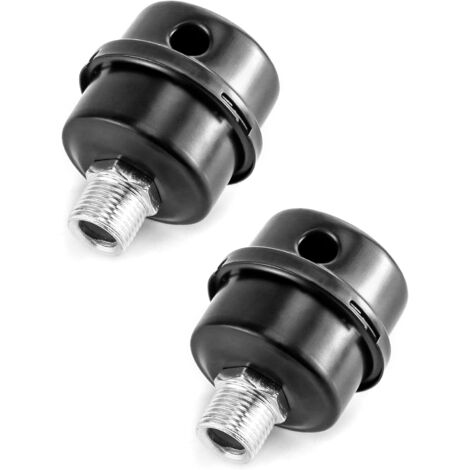 2 Pack Air Compressor Muffler, Metal Air Compressor Intake Filter ...