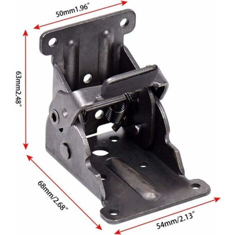 4 self-locking hinges, folding support brackets and gussets for folding ...