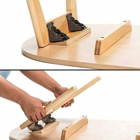 4 self-locking hinges, folding support brackets and gussets for folding ...