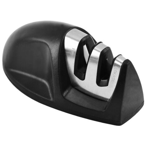 Kitchen Sharpener(Black) Professional 2 in 1 Manual Knife Sharpener for ...