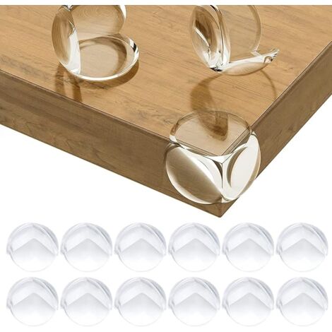 12 Pack Baby Proofing Table Corner Protectors Child Safety Furniture Corner Guards for Desk Crib Fireplace Table Soft Safe Round Corners