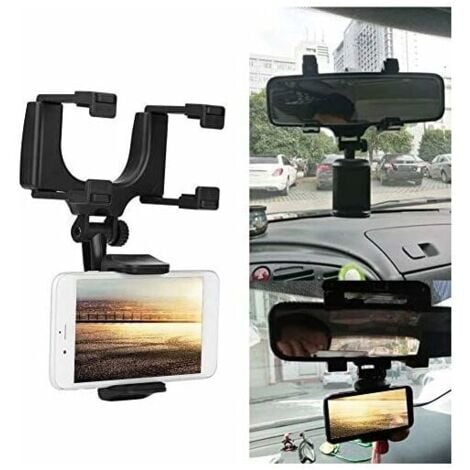 Piece Mobile Phone Holder Plastic Material Universal Car Mirror Mount Cell Phone Holder Simple Clip Stand