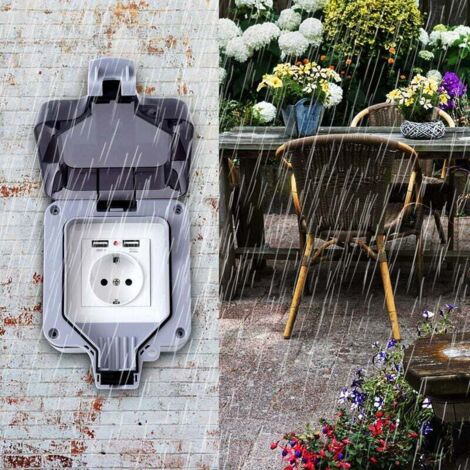 IP66 Waterproof Socket, Outdoor Wall Waterproof Socket, Dustproof Wall ...