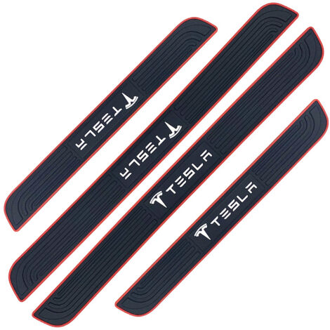 4PCS Car Door Sill Protectors Scuff Plate Car Sticker Adhesive Film for ...