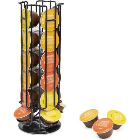 Black Coffee Capsule Holder, Capsule Dispenser Rotating Display Stand ...