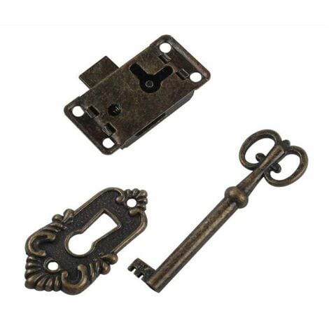 Cyan Latch and Bolt Furniture Hardware Lock Craft Box Drawer Lock Three ...