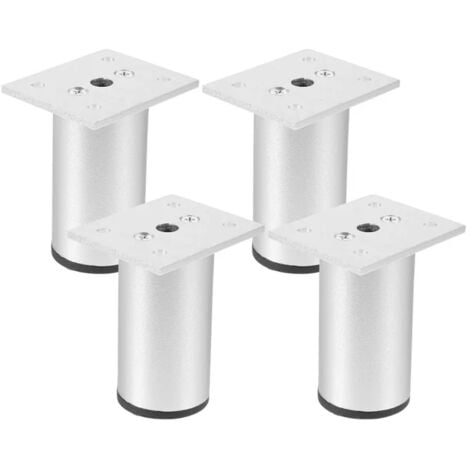 (Black) 4 Matte Furniture Legs, 100mm Aluminum, TV Cabinet Legs ...