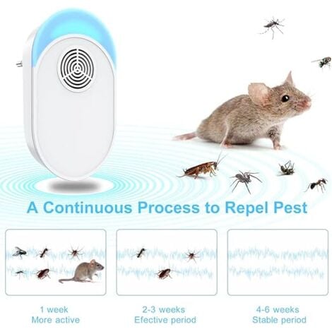 Anti Mosquito Ultrasonic Plug Ultrasonic Mouse Fly 4 Packs Effective Mouse Repellent Device to Repel Rats