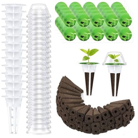 200pcs Hydroponic Grow Kit, 50 Hydroponic Grow Sponges with 50 ...