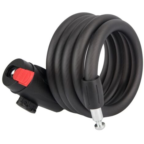 Spiral Cable Lock,1.2m，Coiled Cable Lock，Cable Lock for Bike/Scooter ...