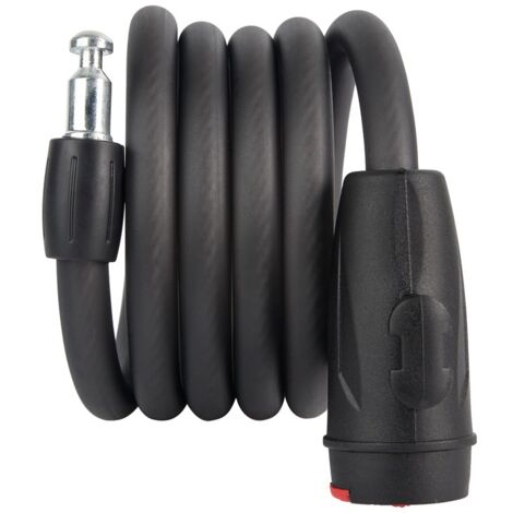 Spiral Cable Lock,1.2m，Coiled Cable Lock，Cable Lock for Bike/Scooter ...