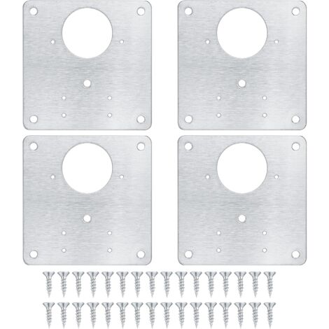 4 Pcs Cabinet Hinge Repair Plates Kitchen Cabinet Door Repair Plates ...