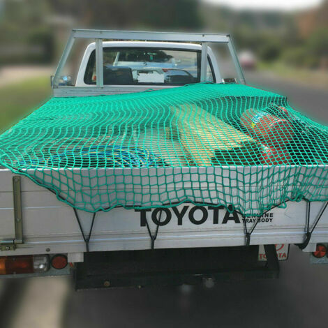Trailer net 2 x 3 m - Suspension net with rubber tensioner for optimum ...