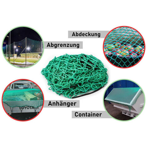 Trailer net 2 x 3 m - Suspension net with rubber tensioner for optimum ...