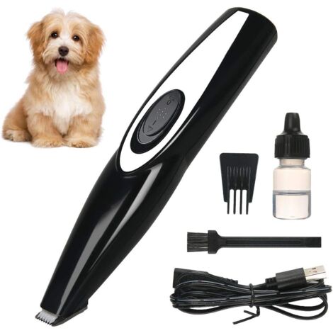 Electric Pet Hair Clipper USB Rechargeable Cordless Small Hair Trimmer ...