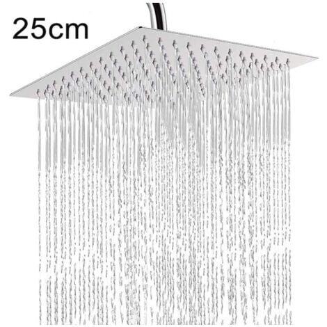 Shower head square shower head 25x25cm adjustable rain shower head high ...