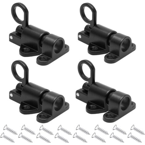4pcs Elastic Door Locks, Black Automatic Spring Door Locks with Screws ...