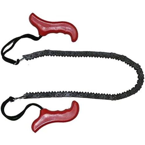 Pocket Chainsaw Hand Chainsaw with Steel Handles Blade for Survival Gear