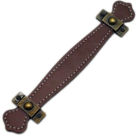 6 Pieces Leather Drawer Handles 128mm Vintage Suitcase Handle Cabinet ...