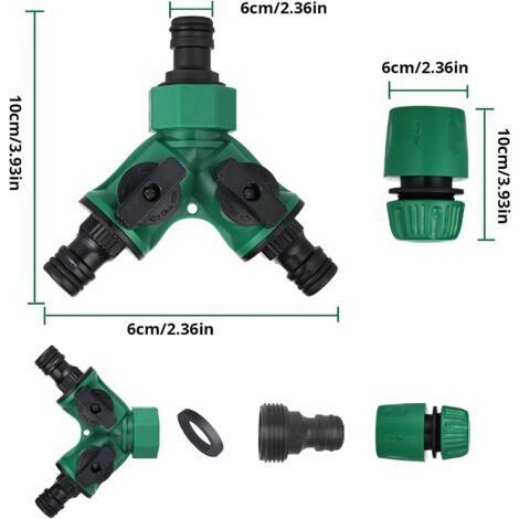 Garden Hose Connector, Garden Hose End, Y Hose Splitter, Garden Hose ...