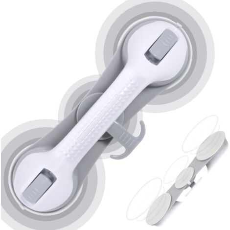 (Light Gray) Shower Handle with 3 Safety Suction Cups, Detachable ...