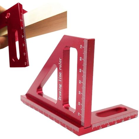 Aluminum Alloy Woodworking Ruler Right Angle Tool Adjustable Drawing ...