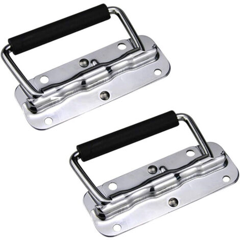 2 Pcs Folding Handles 120mm Stainless Steel Recessed Pull Handle for ...