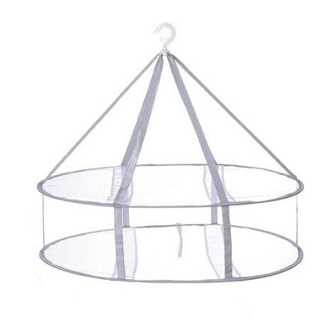 Foldable Hanging Mesh Drying Rack-2 Layers Bra Underwear Socks ...