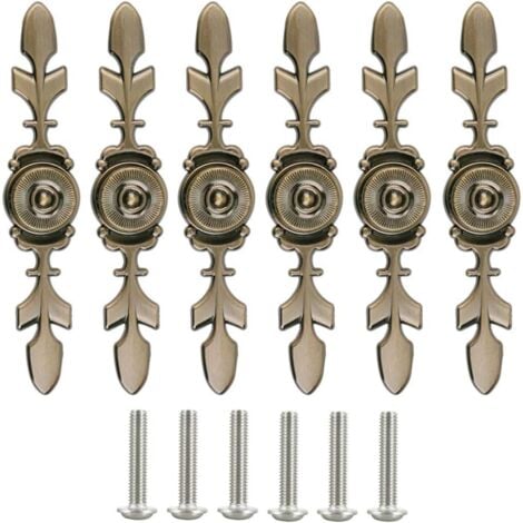 Dressing table handles 6 pack, aluminum alloy vintage furniture handles ...