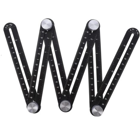 1 Pc Folding Tile Ruler Six-Fold Ruler Tile Opening Hole Template Tool ...