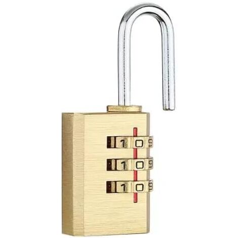 3-digit combination lock, Code lock for sports locker, college, school ...