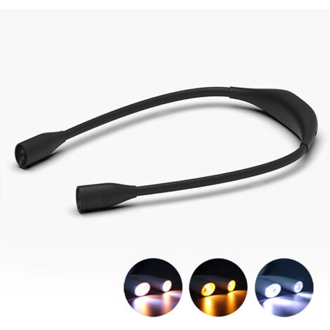 Neck Reading Light, Rechargeable LED Hanging Reading Lamp, Flexible and ...