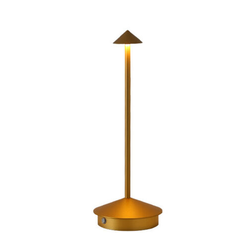 (Gold) Portable Rechargeable Table Lamp, Battery Powered, 3-Tone ...
