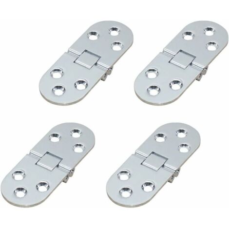 Four heavy-duty folding table hinges, silver flip hinges, zinc alloy ...