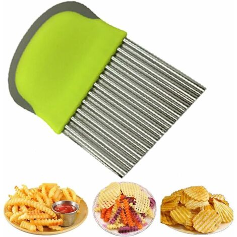 Stainless steel chip knife wavy vegetable cutter green fruit salad