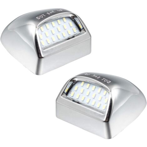 Chrome LED License Plate Light Lamp Compatible with Silverado Suburban ...