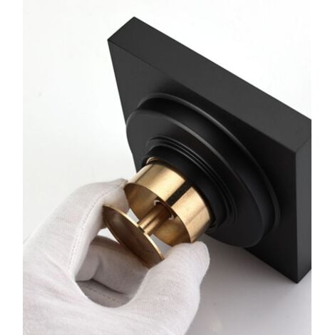 Black recessed floor drain