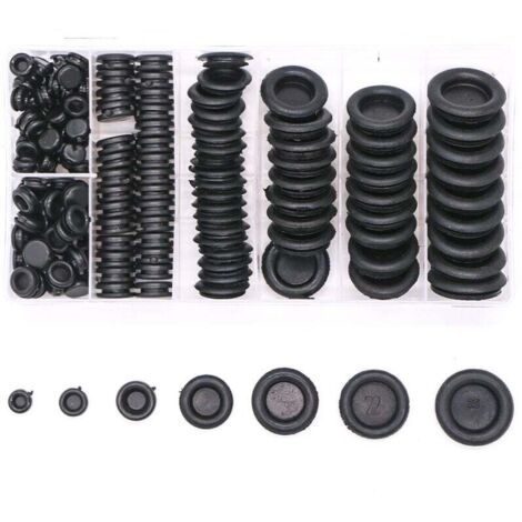 170 Pcs Rubber Stoppers, Rubber Grommet with Storage Box