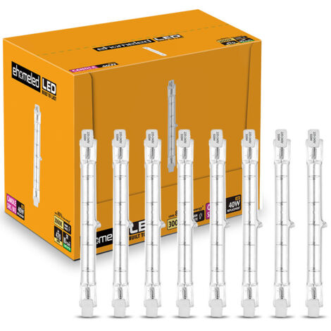 Pack of 8 R7S 118mm 300W Dimmable Halogen Pen Light Bulb AC220-240V ...
