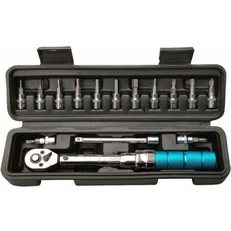 Mini Adjustable Bike Torque Wrench Bicycle Repair Tool Kit 1/4 2-24Nm ...