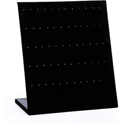 60 Holes Black Velvet Earring Holder
