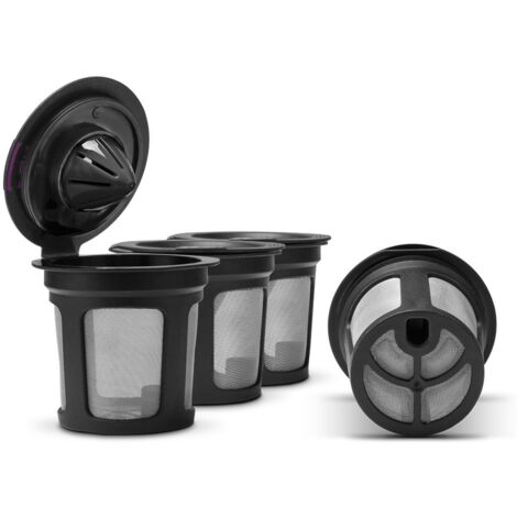 4 Reusable Coffee Filters - Refillable Coffee Capsules with Built-in Filter
