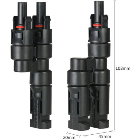 T connector MC4 solar connector waterproof three-way connector