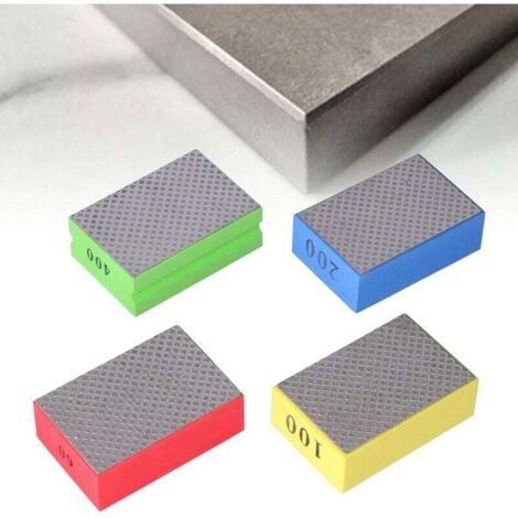 4Pcs Diamond Hand Polishing Pads Manual Sanding Blocks for Tile Stone ...