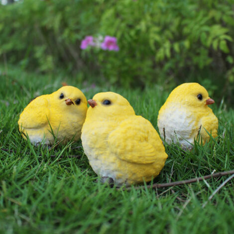 Garden Sculptures and Statues 3 Chicks, Easter Decorations, Resin ...