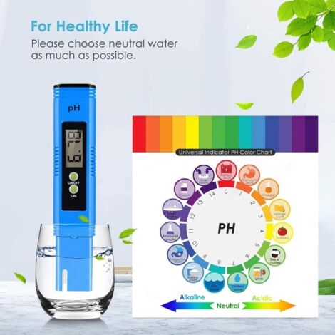 Digital pH Meter, 0.00-14.00 pH Tester, High Density Accurate Water ...