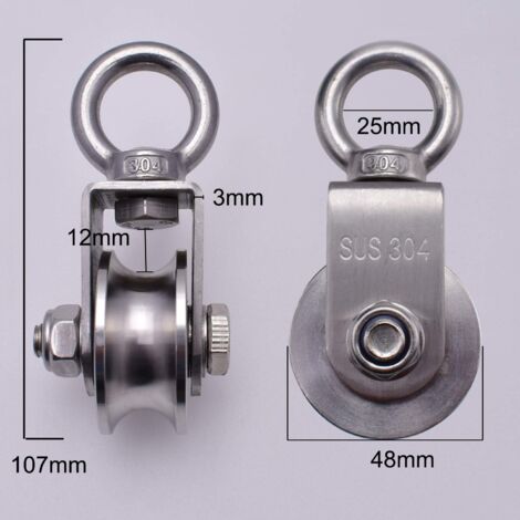 304 Stainless Steel Rope Pulley Block, Max Load 500kg