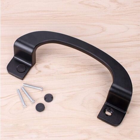 2pcs Black Sliding Door Handle Aluminum Alloy for Balcony Bathroom Kitchen