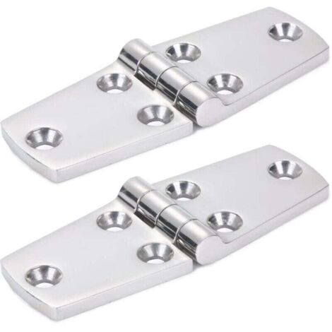 2PCS 316 Stainless Steel Ship Hinge 102×38mm Cabinet Door Hinge Used ...