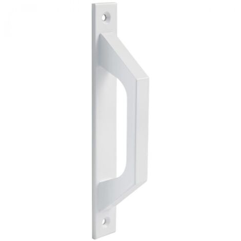 Straight aluminium handle (white) for sliding doors or hinged passage ...
